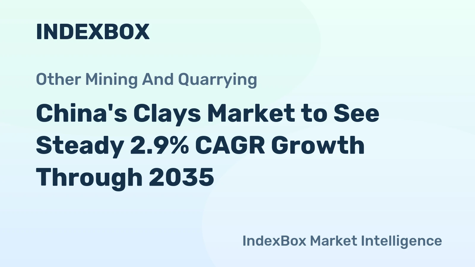China's Clays Market to See Steady 2.9% CAGR Growth Through 2035