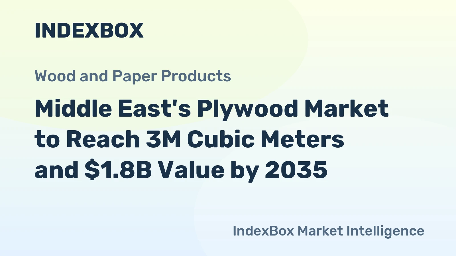 Middle East's Plywood Market to Reach 3M Cubic Meters and $1.8B Value by 2035