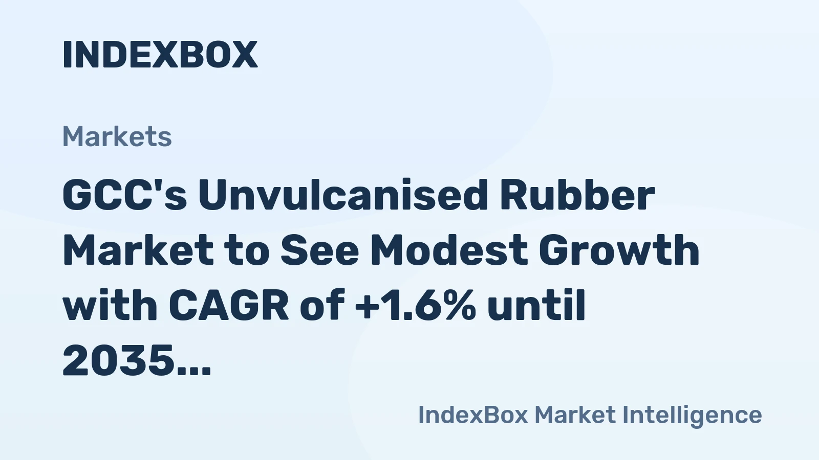 GCC's Unvulcanised Rubber Market to See Modest Growth with CAGR of +1.6% until 2035