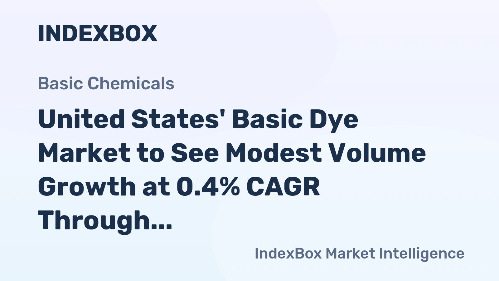 United States' Basic Dye Market to See Modest Volume Growth at 0.4% CAGR Through 2035
