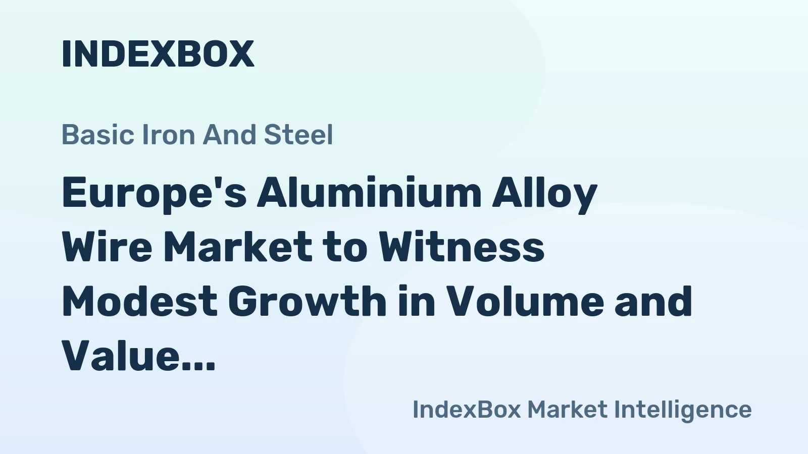Europe's Aluminium Alloy Wire Market to Witness Modest Growth in Volume and Value Over Next Decade