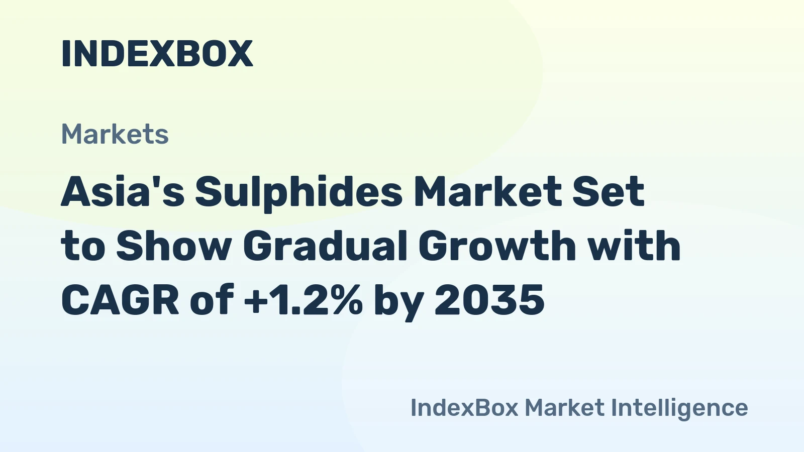 Asia's Sulphides Market Set to Show Gradual Growth with CAGR of +1.2% by 2035