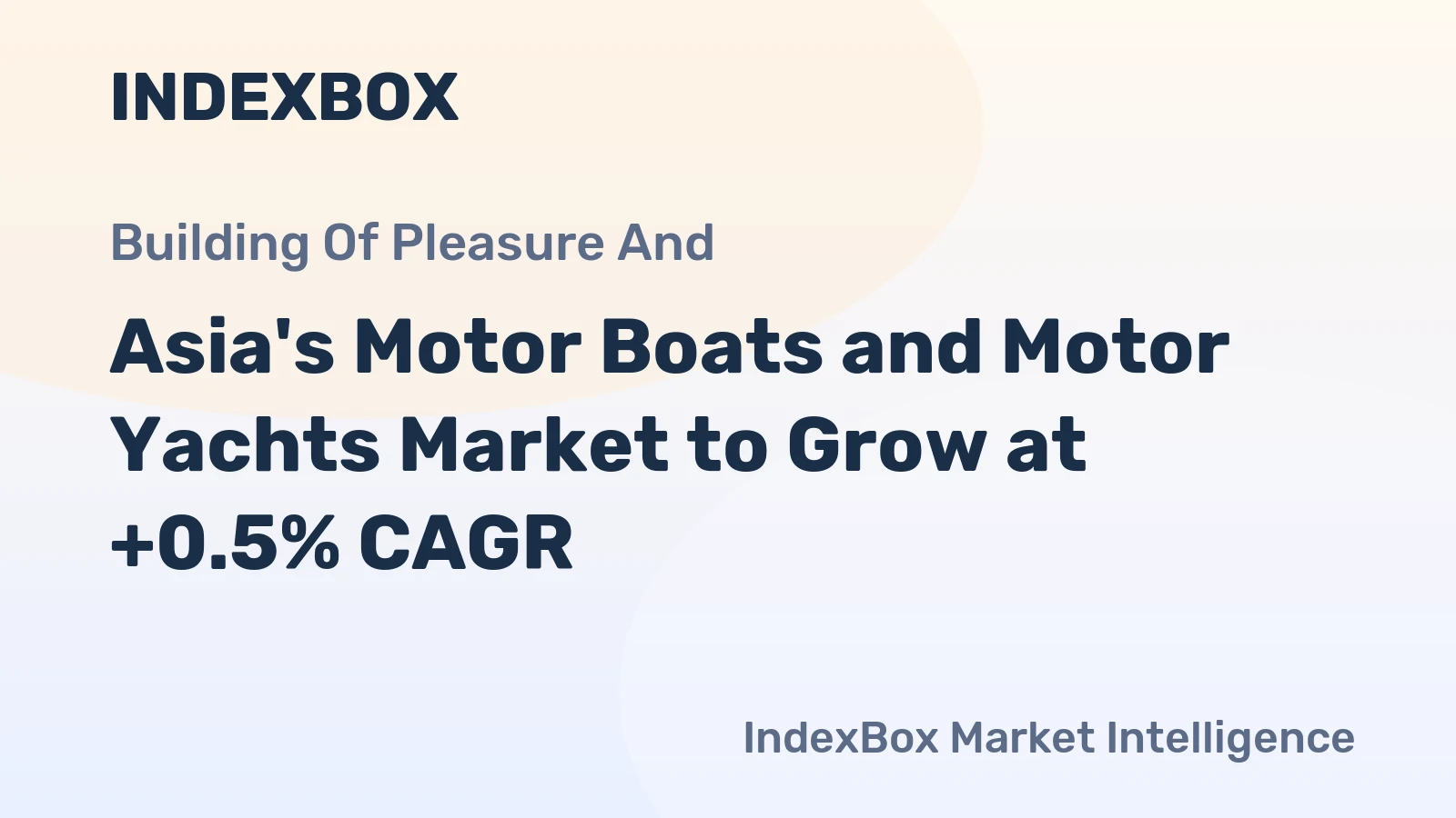 Asia's Motor Boats and Motor Yachts Market to Grow at +0.5% CAGR