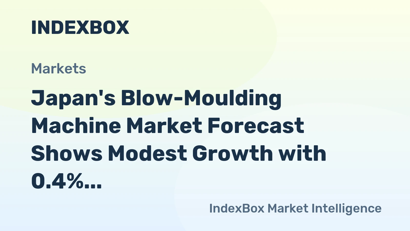 Japan's Blow-Moulding Machine Market Forecast Shows Modest Growth with 0.4% Value CAGR Through 2035