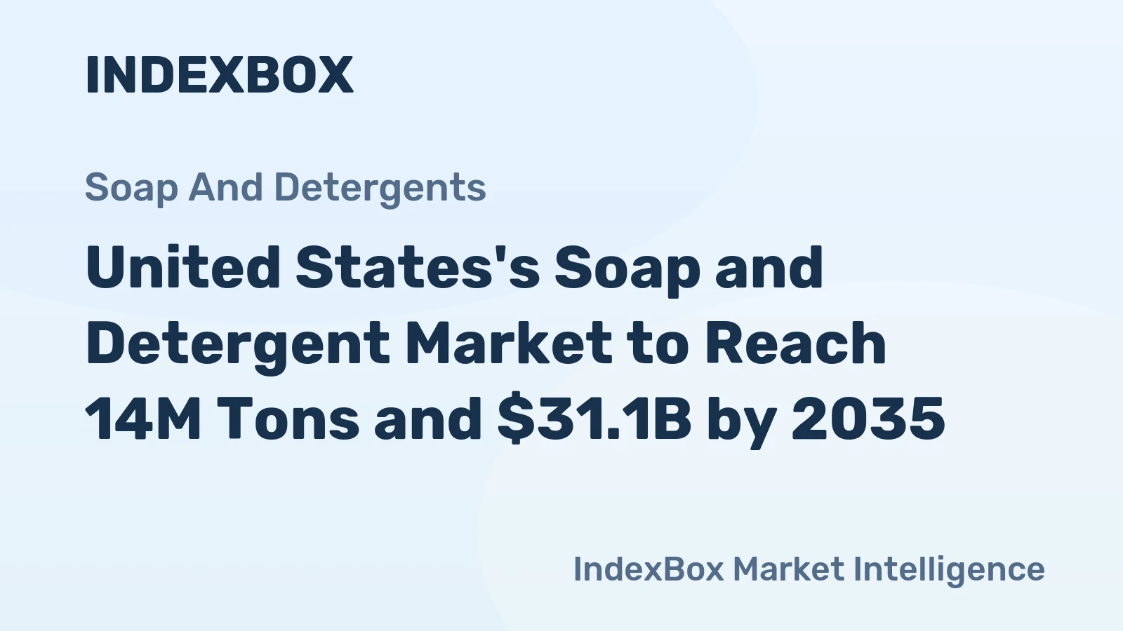United States's Soap and Detergent Market to Reach 14M Tons and $31.1B by 2035