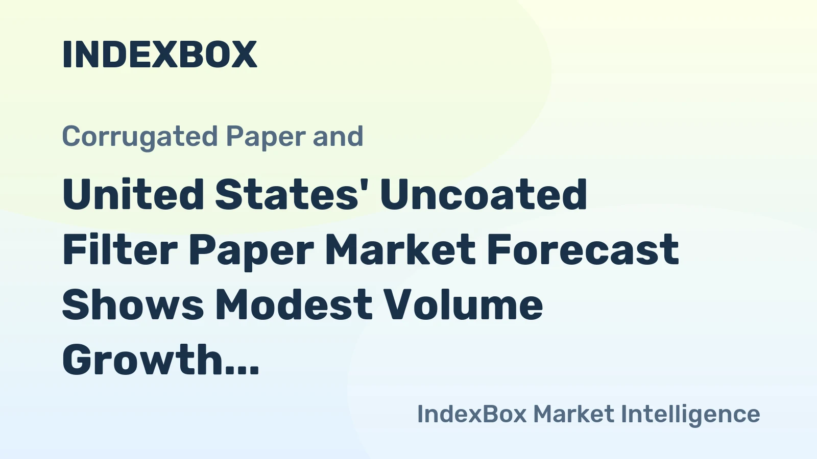 United States' Uncoated Filter Paper Market Forecast Shows Modest Volume Growth at +0.2% CAGR Through 2035