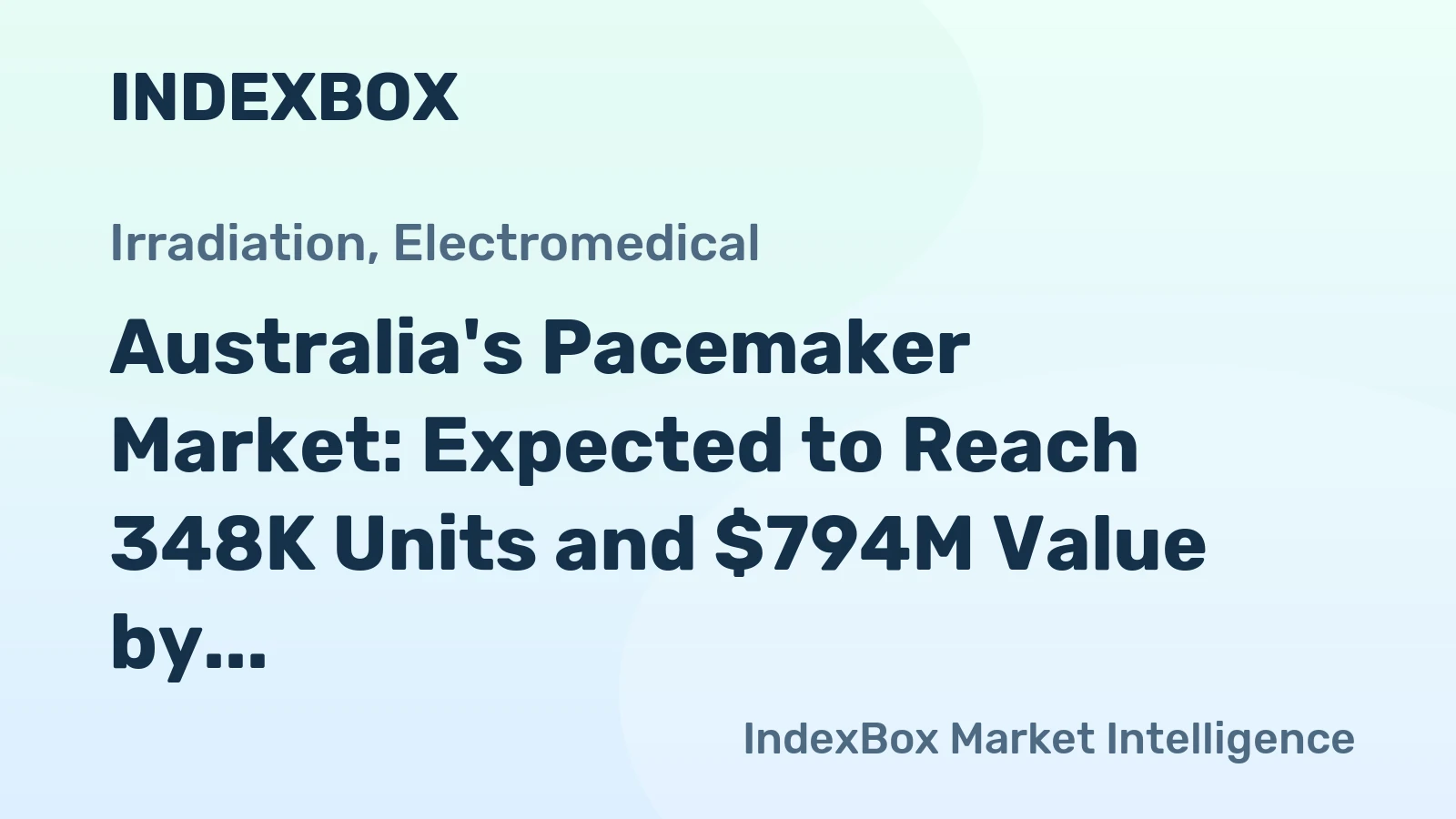 Australia's Pacemaker Market: Expected to Reach 348K Units and $794M Value by 2035