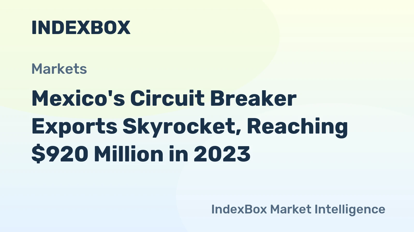 Mexico's Circuit Breaker Exports Skyrocket, Reaching $920 Million in 2023