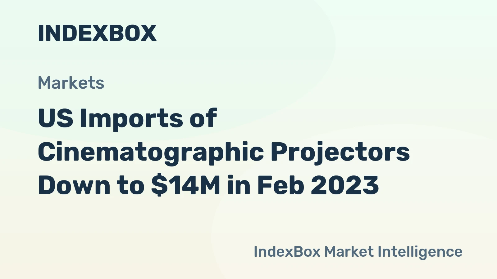 US Imports of Cinematographic Projectors Down to $14M in Feb 2023