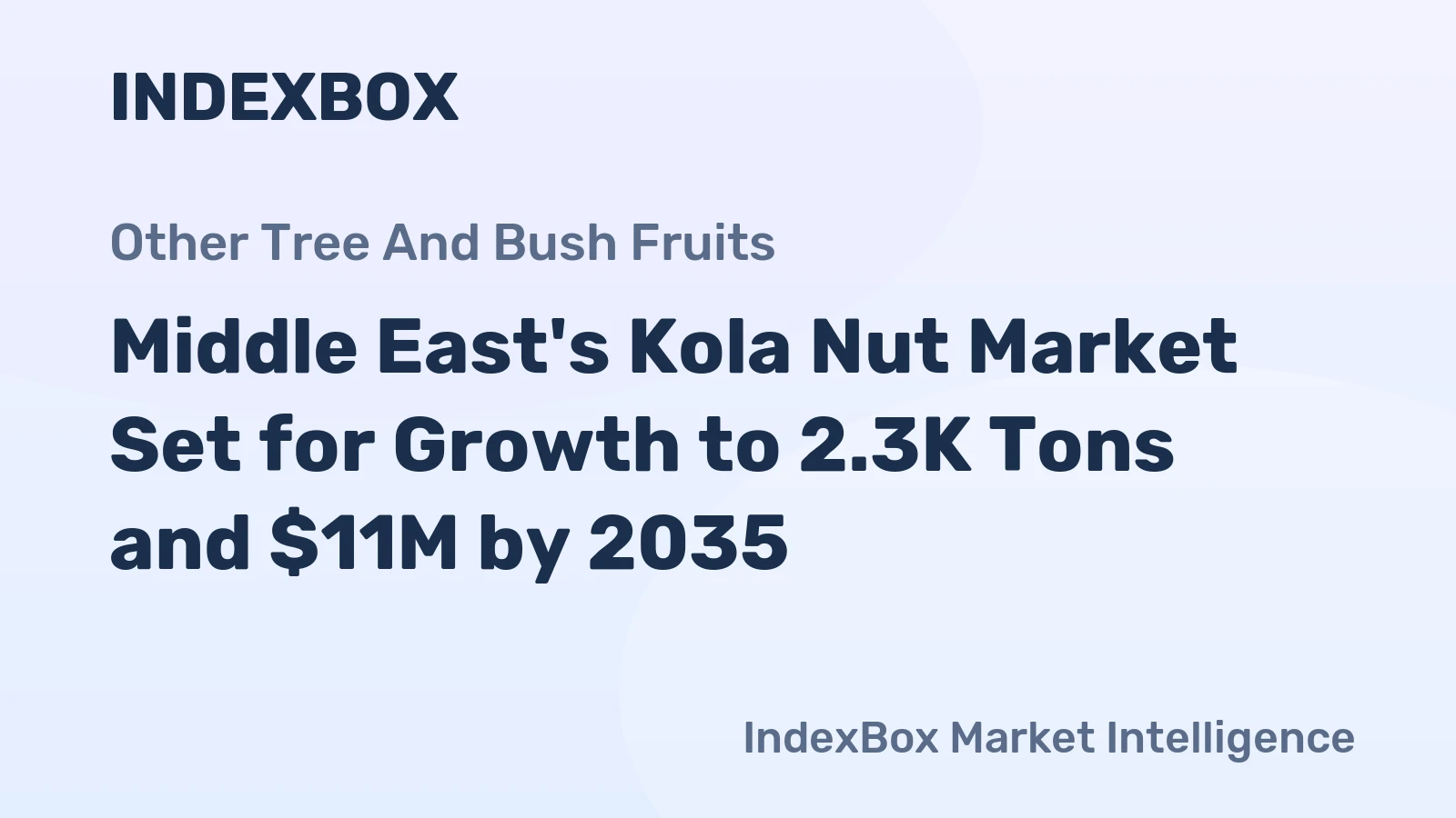 Middle East's Kola Nut Market Set for Growth to 2.3K Tons and $11M by 2035