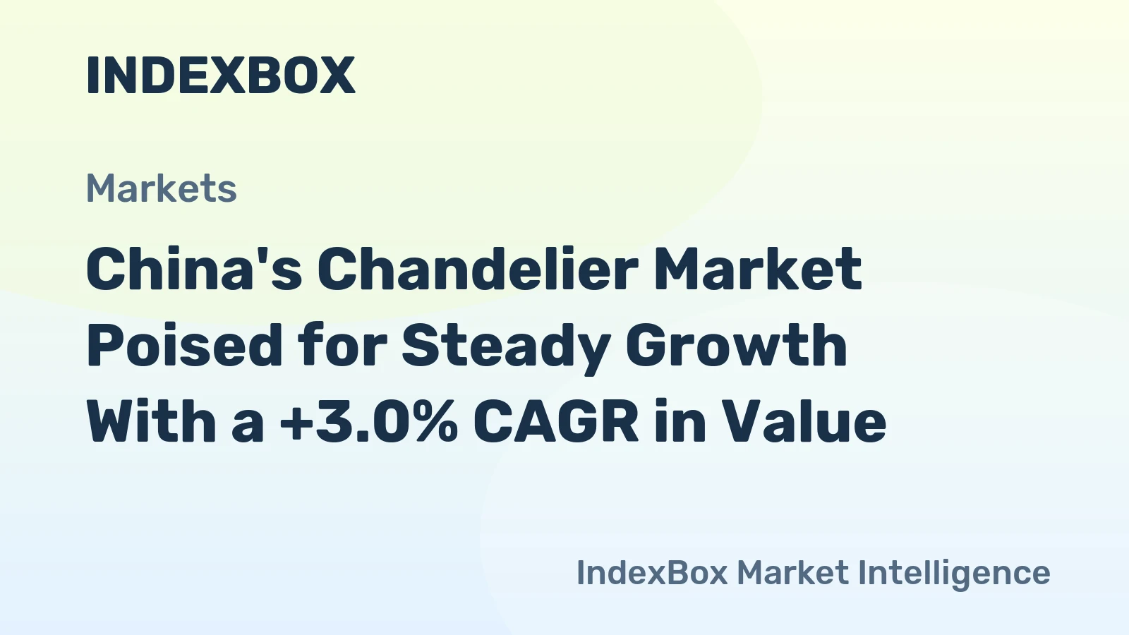 China's Chandelier Market Poised for Steady Growth With a +3.0% CAGR in Value