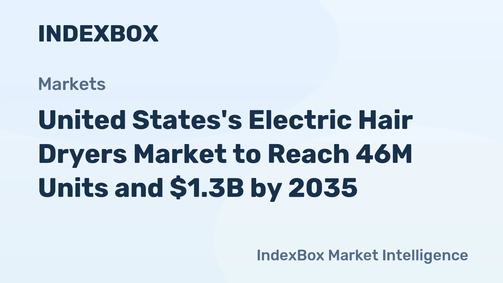 United States's Electric Hair Dryers Market to Reach 46M Units and $1.3B by 2035