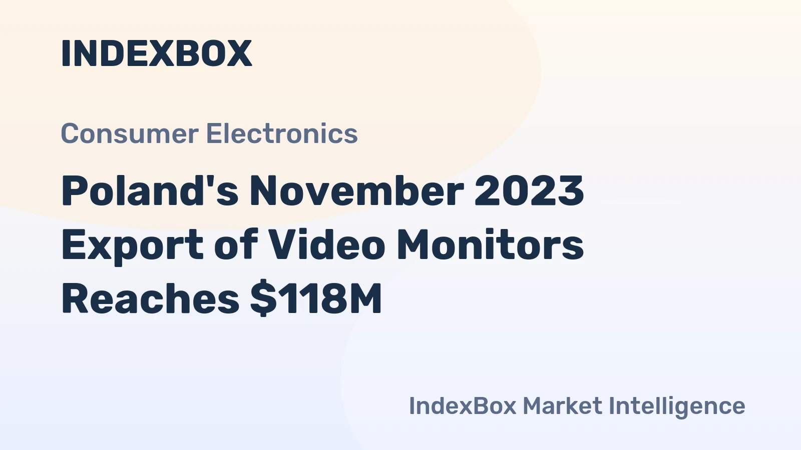 Poland's November 2023 Export of Video Monitors Reaches $118M