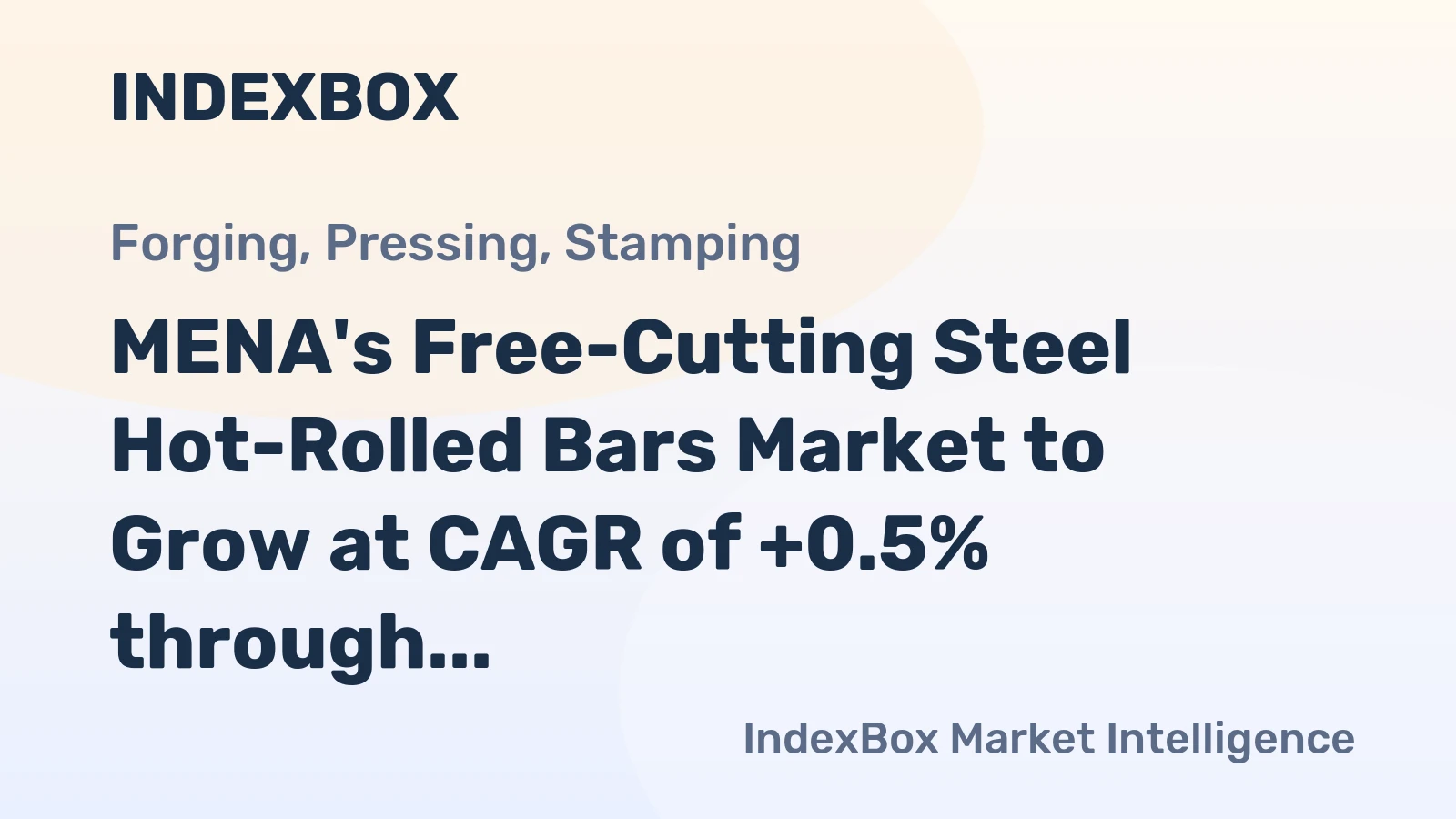 MENA's Free-Cutting Steel Hot-Rolled Bars Market to Grow at CAGR of +0.5% through 2035
