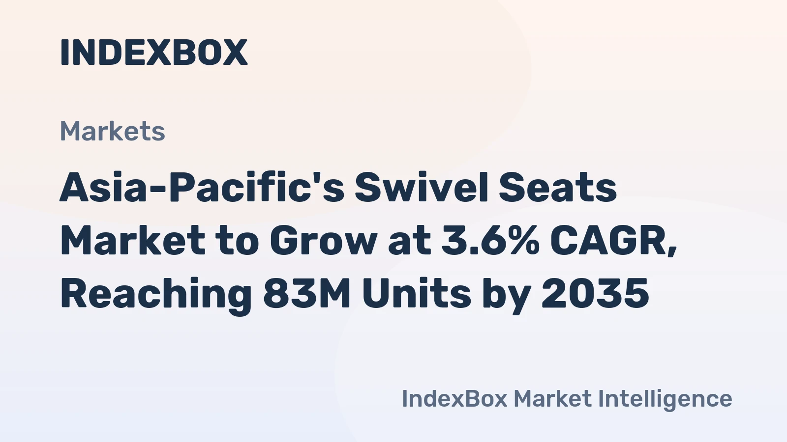 Asia-Pacific's Swivel Seats Market to Grow at 3.6% CAGR, Reaching 83M Units by 2035