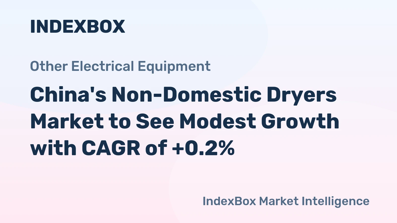 China's Non-Domestic Dryers Market to See Modest Growth with CAGR of +0.2%