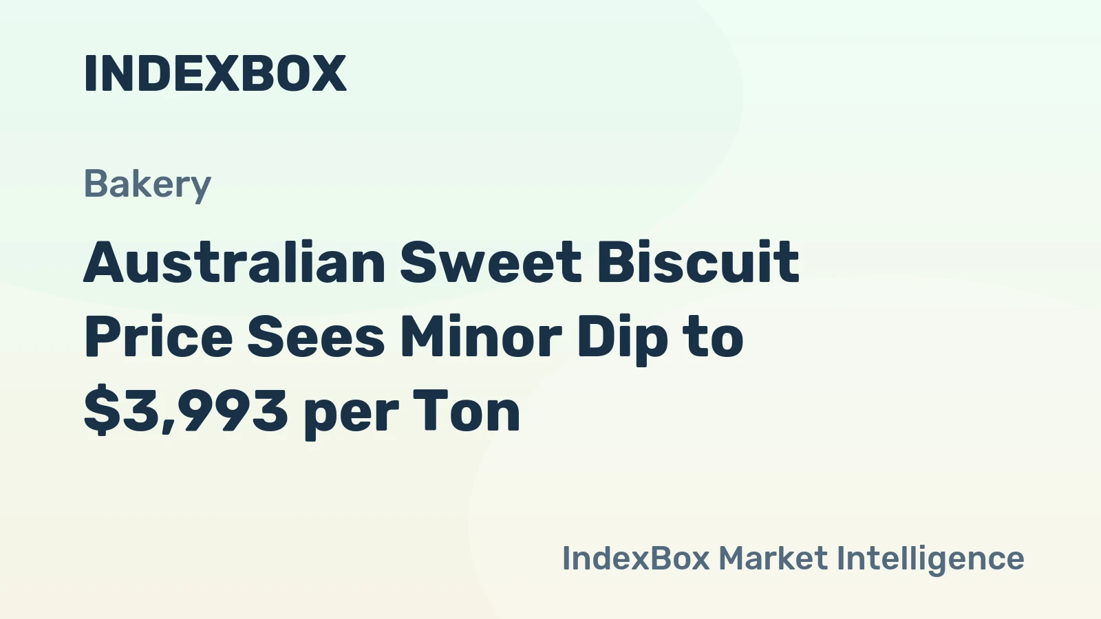 Australian Sweet Biscuit Price Sees Minor Dip to $3,993 per Ton
