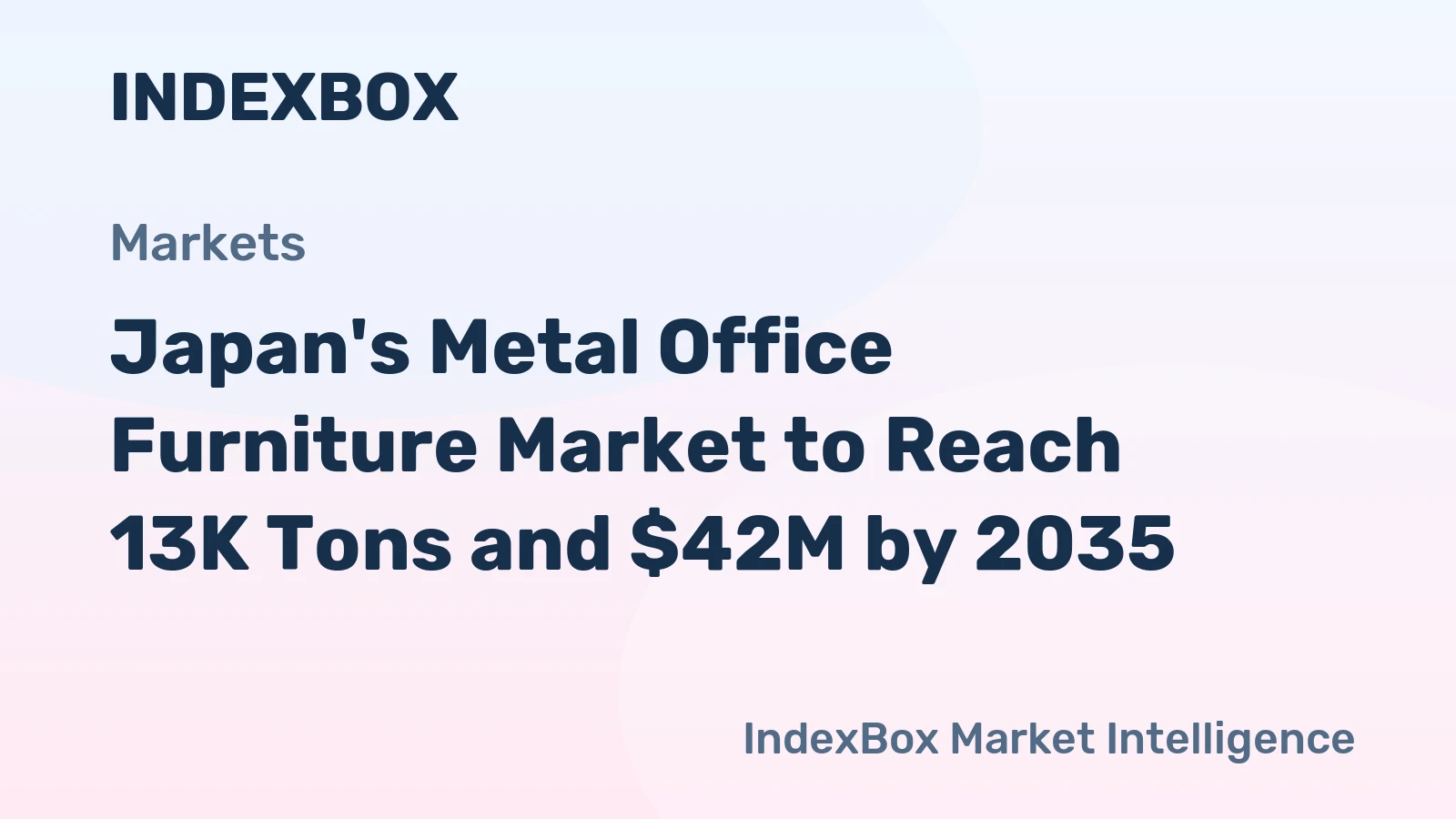 Japan's Metal Office Furniture Market to Reach 13K Tons and $42M by 2035