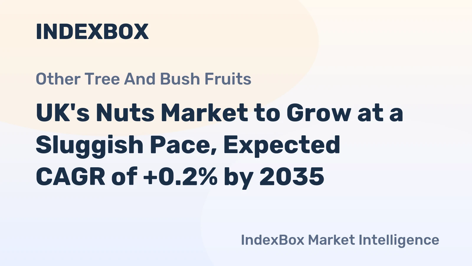 UK's Nuts Market to Grow at a Sluggish Pace, Expected CAGR of +0.2% by 2035