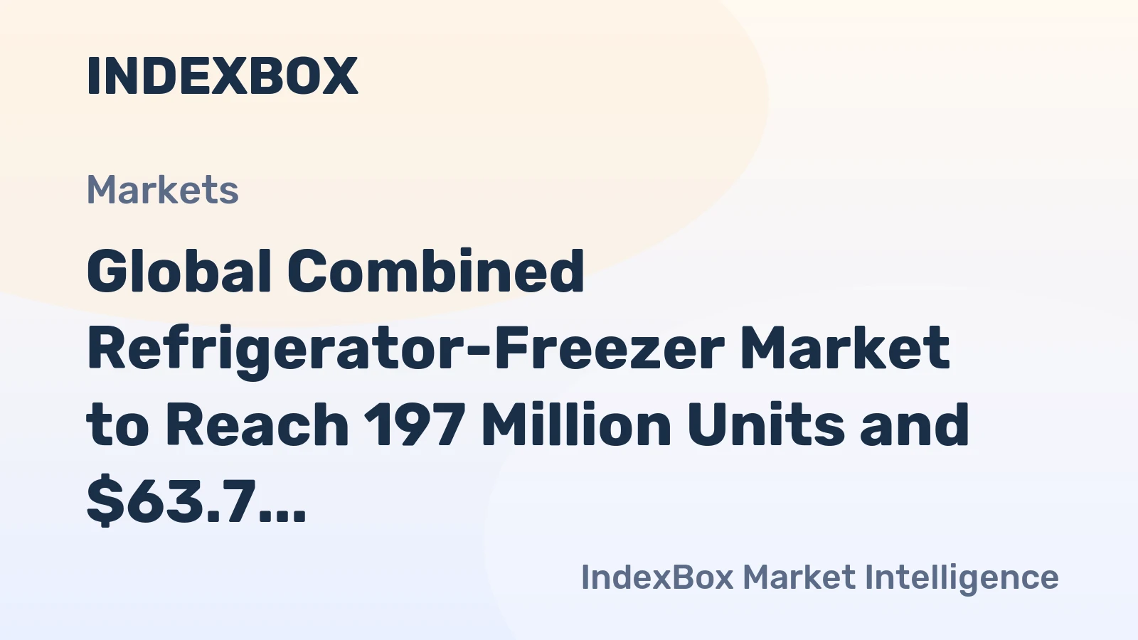 Global Combined Refrigerator-Freezer Market to Reach 197 Million Units and $63.7 Billion by 2035