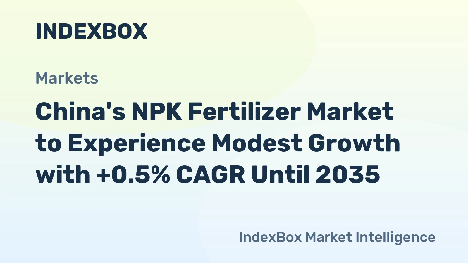 China's NPK Fertilizer Market to Experience Modest Growth with +0.5% CAGR Until 2035