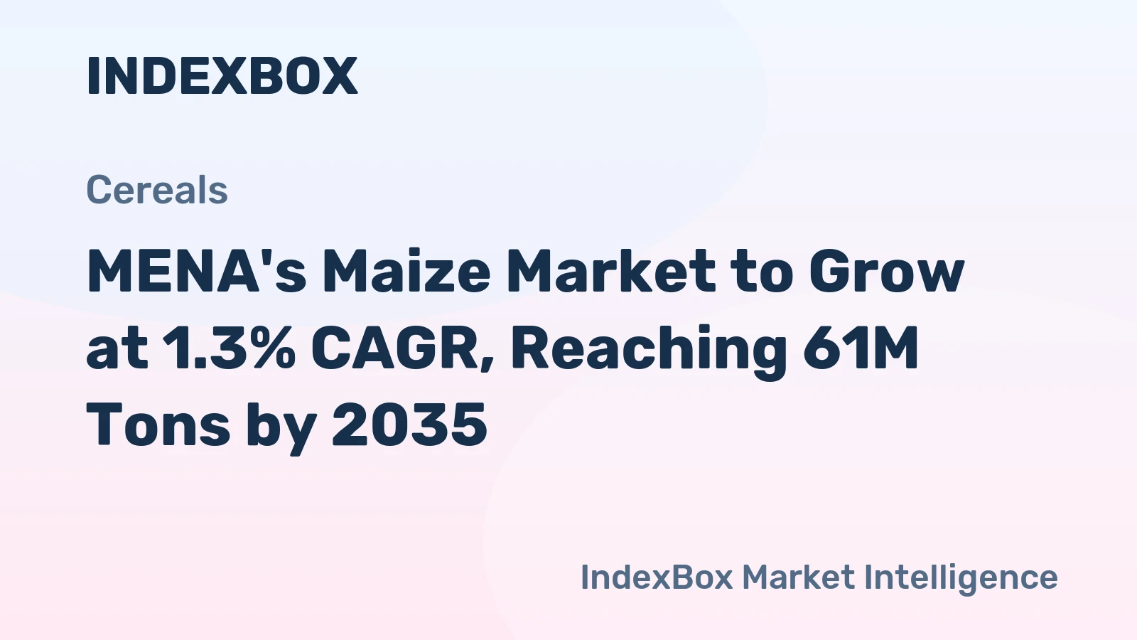 MENA's Maize Market to Grow at 1.3% CAGR, Reaching 61M Tons by 2035