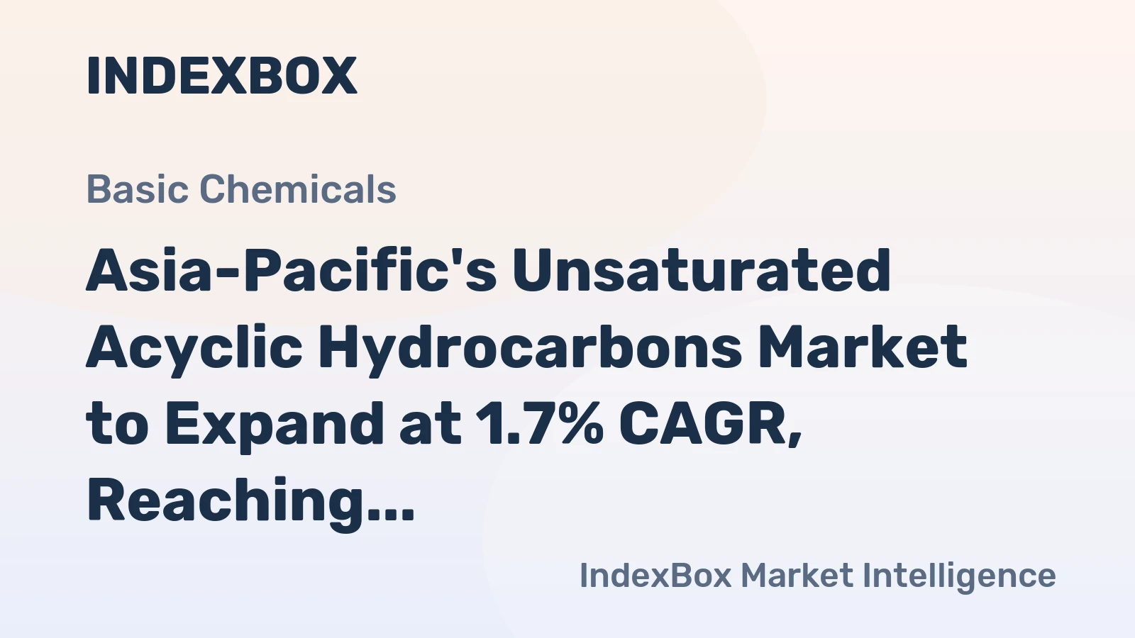 Asia-Pacific's Unsaturated Acyclic Hydrocarbons Market to Expand at 1.7% CAGR, Reaching $6.3B by 2035