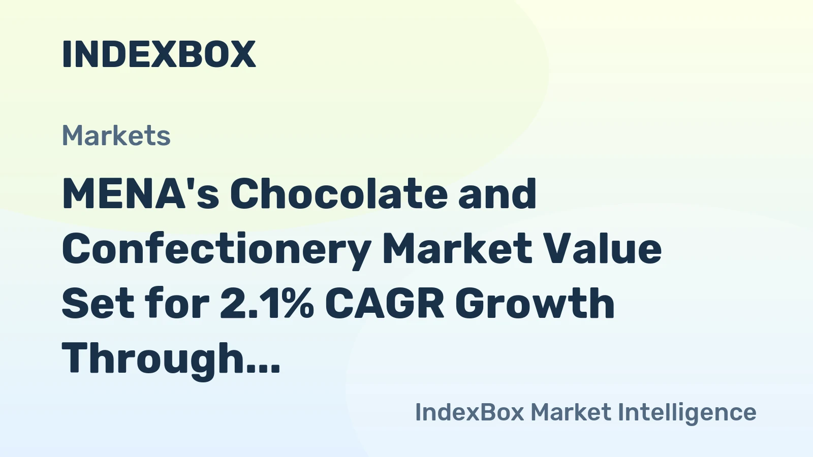 MENA's Chocolate and Confectionery Market Value Set for 2.1% CAGR Growth Through 2035