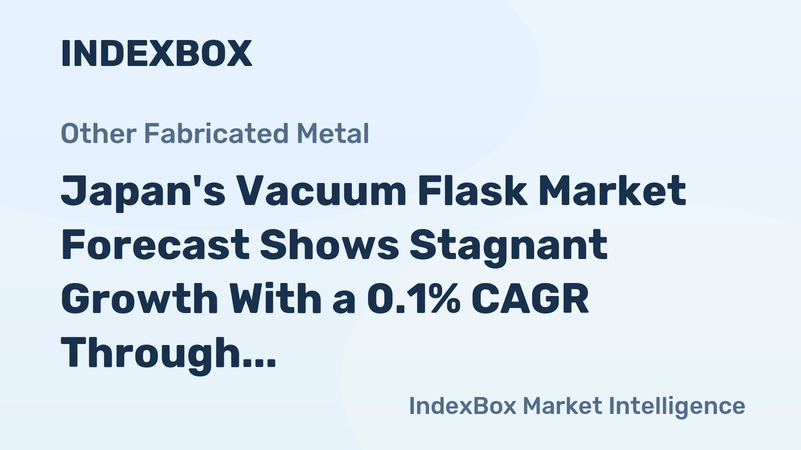 Japan's Vacuum Flask Market Forecast Shows Stagnant Growth With a 0.1% CAGR Through 2035
