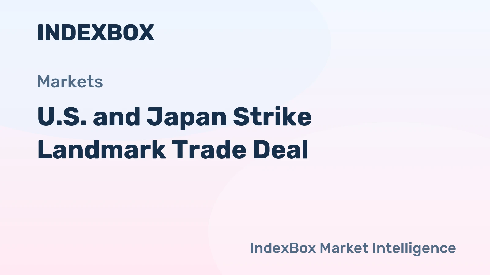 U.S. and Japan Strike Landmark Trade Deal