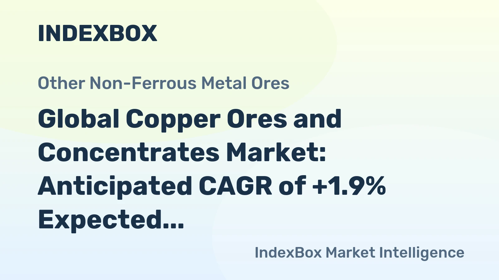 Global Copper Ores and Concentrates Market: Anticipated CAGR of +1.9% Expected to Drive Market Expansion to 258M Tons by 2035