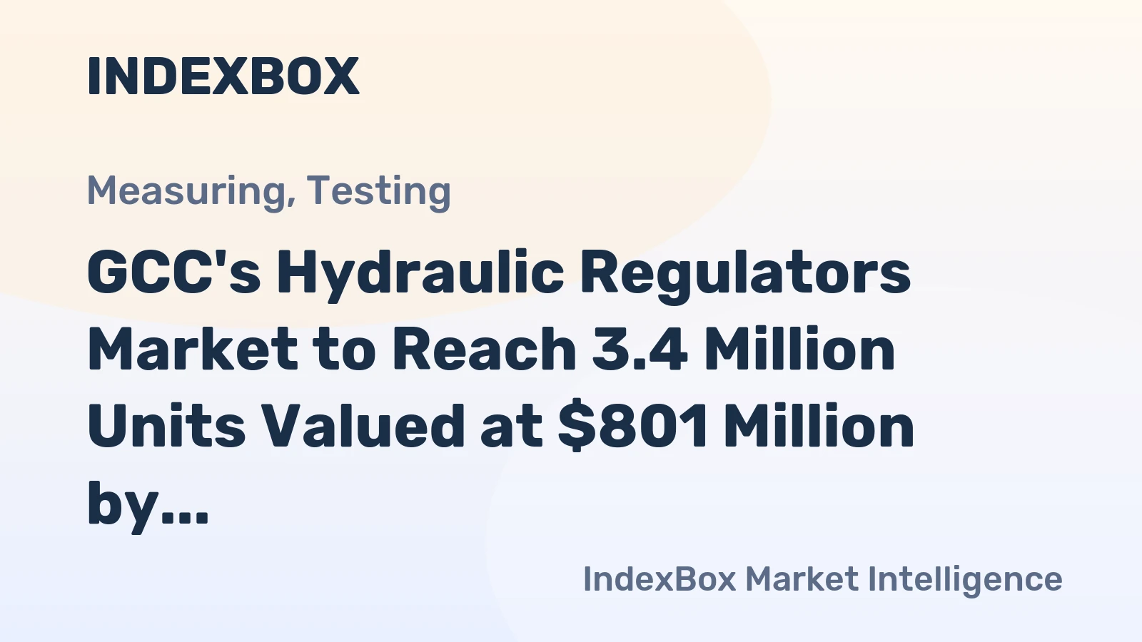 GCC's Hydraulic Regulators Market to Reach 3.4 Million Units Valued at $801 Million by 2035
