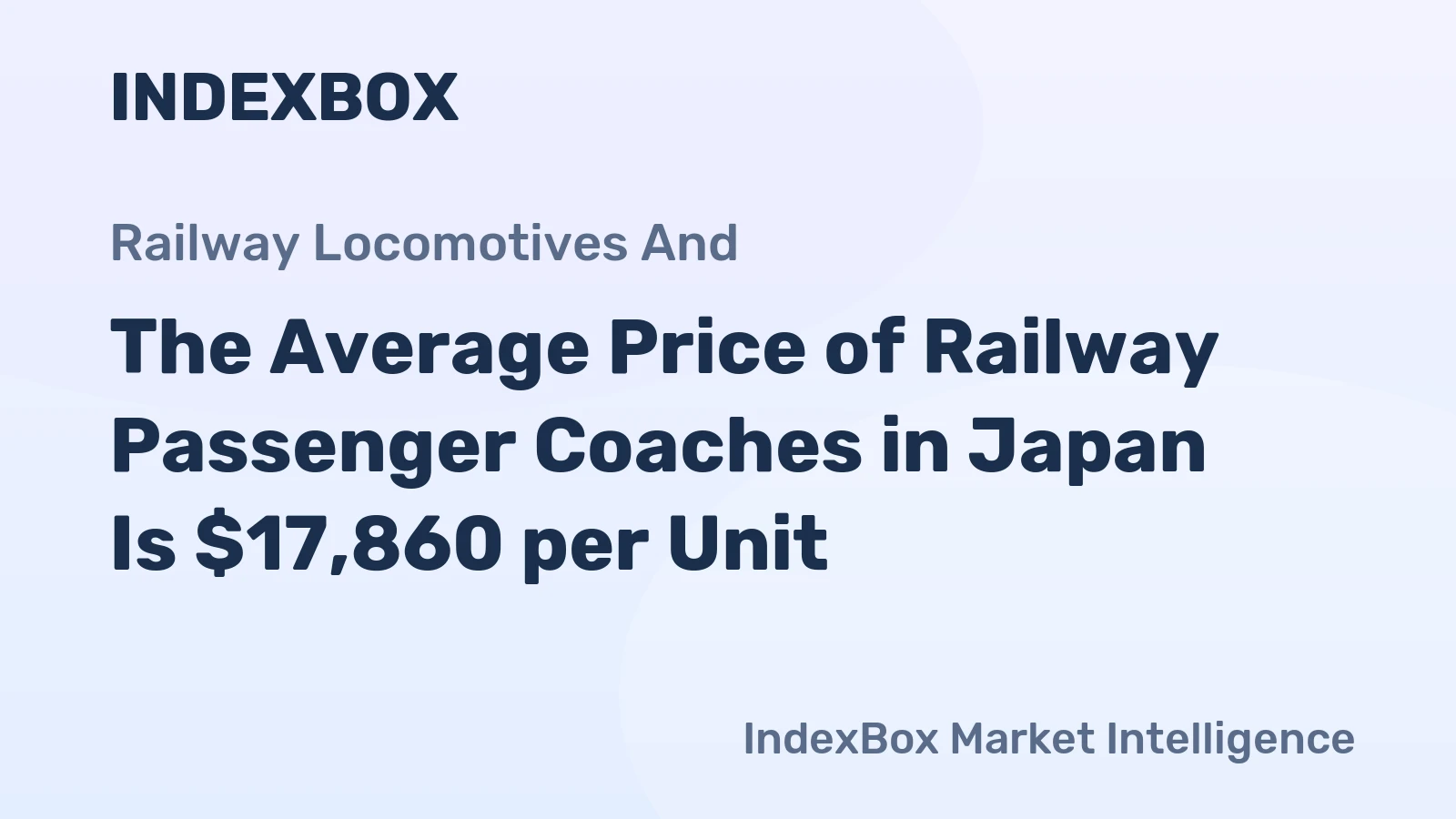 The Average Price of Railway Passenger Coaches in Japan Is $17,860 per Unit