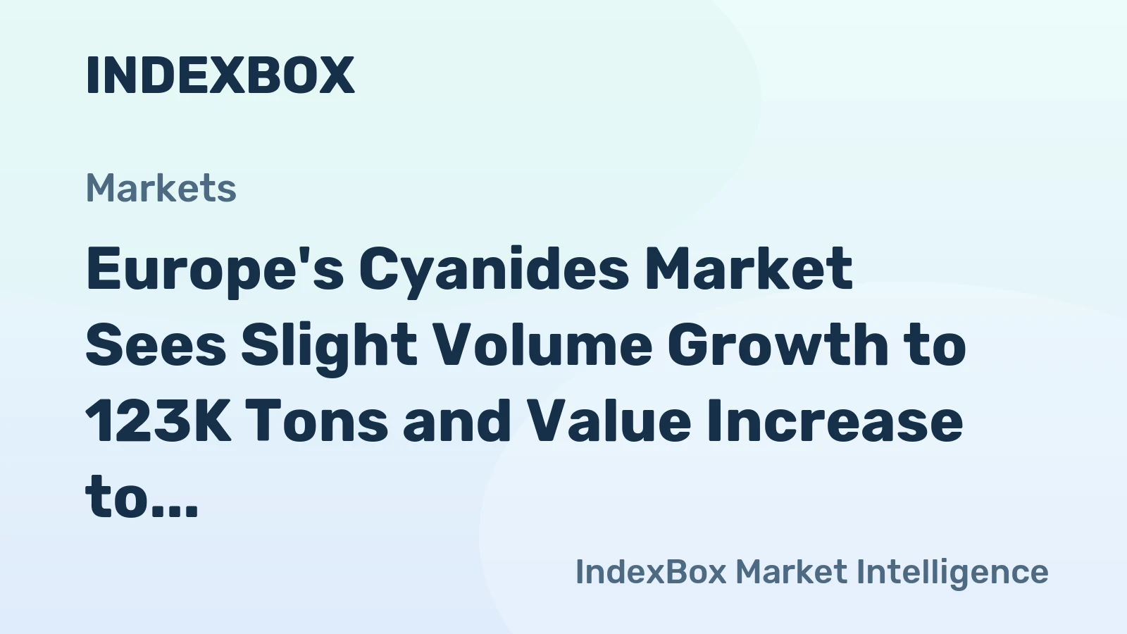 Europe's Cyanides Market Sees Slight Volume Growth to 123K Tons and Value Increase to $392M by 2035