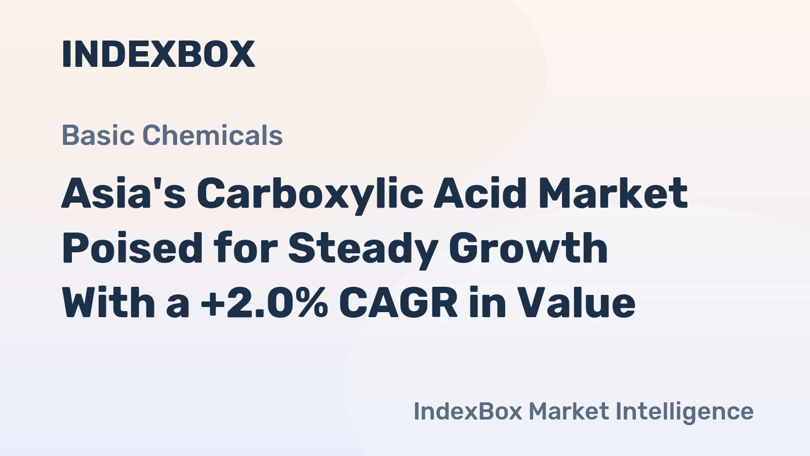 Asia's Carboxylic Acid Market Poised for Steady Growth With a +2.0% CAGR in Value