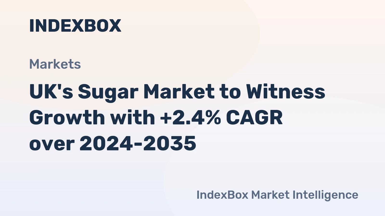 UK's Sugar Market to Witness Growth with +2.4% CAGR over 2024-2035