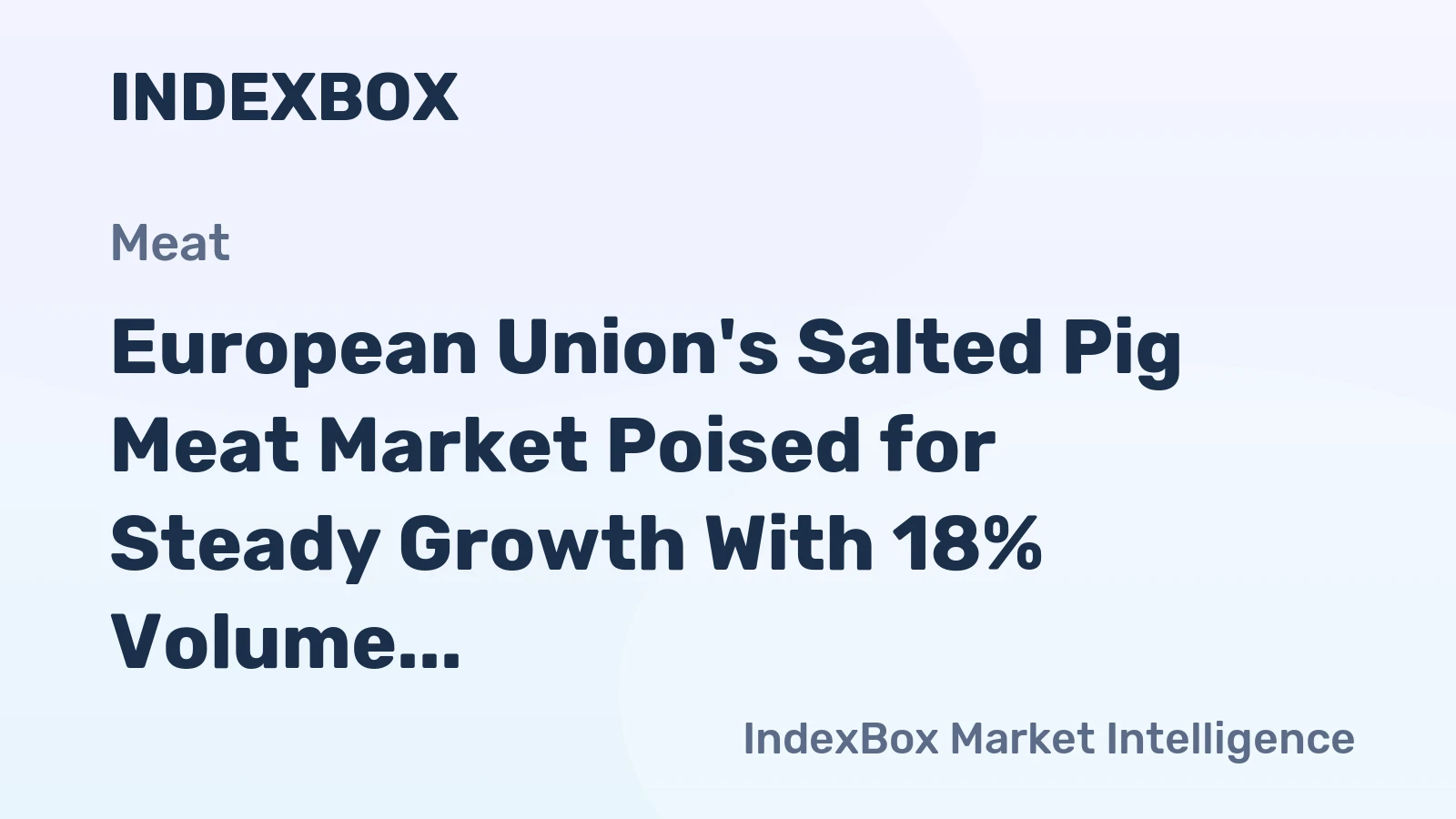 European Union's Salted Pig Meat Market Poised for Steady Growth With 18% Volume CAGR Through 2035