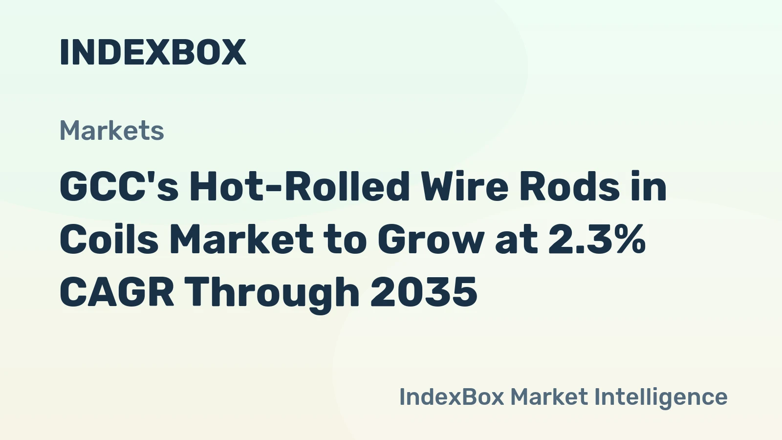 GCC's Hot-Rolled Wire Rods in Coils Market to Grow at 2.3% CAGR Through 2035
