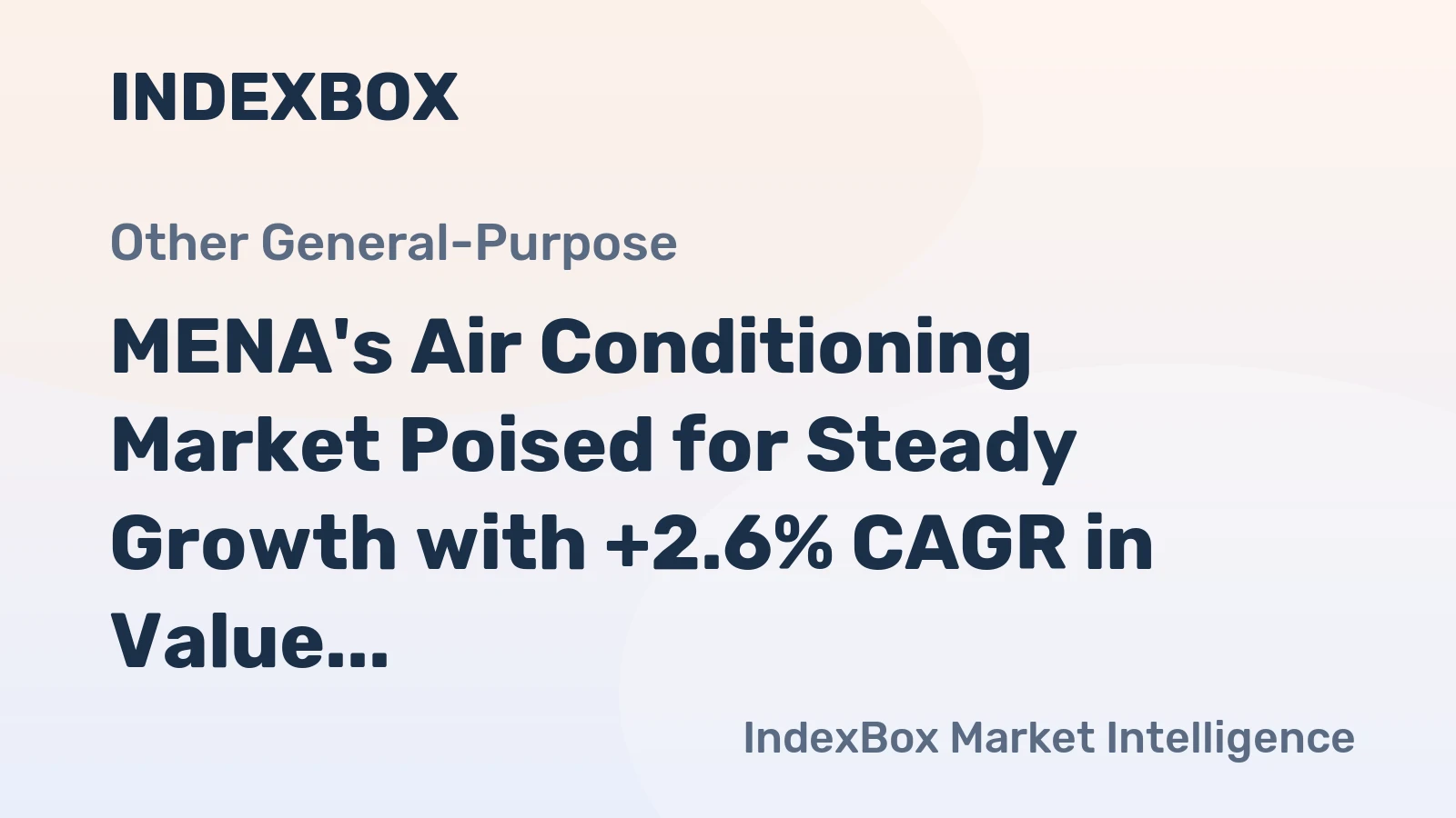 MENA's Air Conditioning Market Poised for Steady Growth with +2.6% CAGR in Value Through 2035
