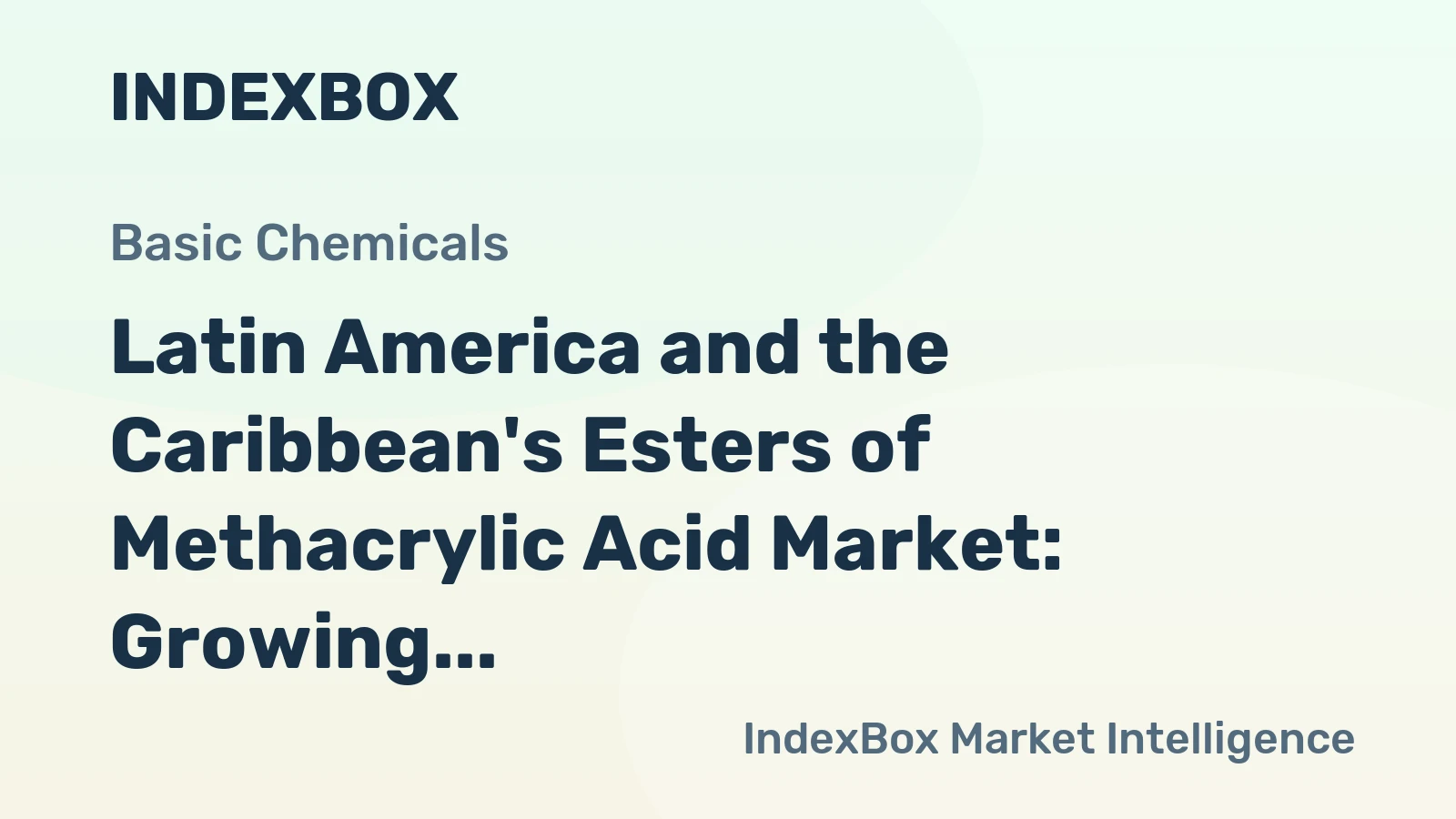 Latin America and the Caribbean's Esters of Methacrylic Acid Market: Growing Market Volume to Reach 126K Tons by 2035, Valued at $454M