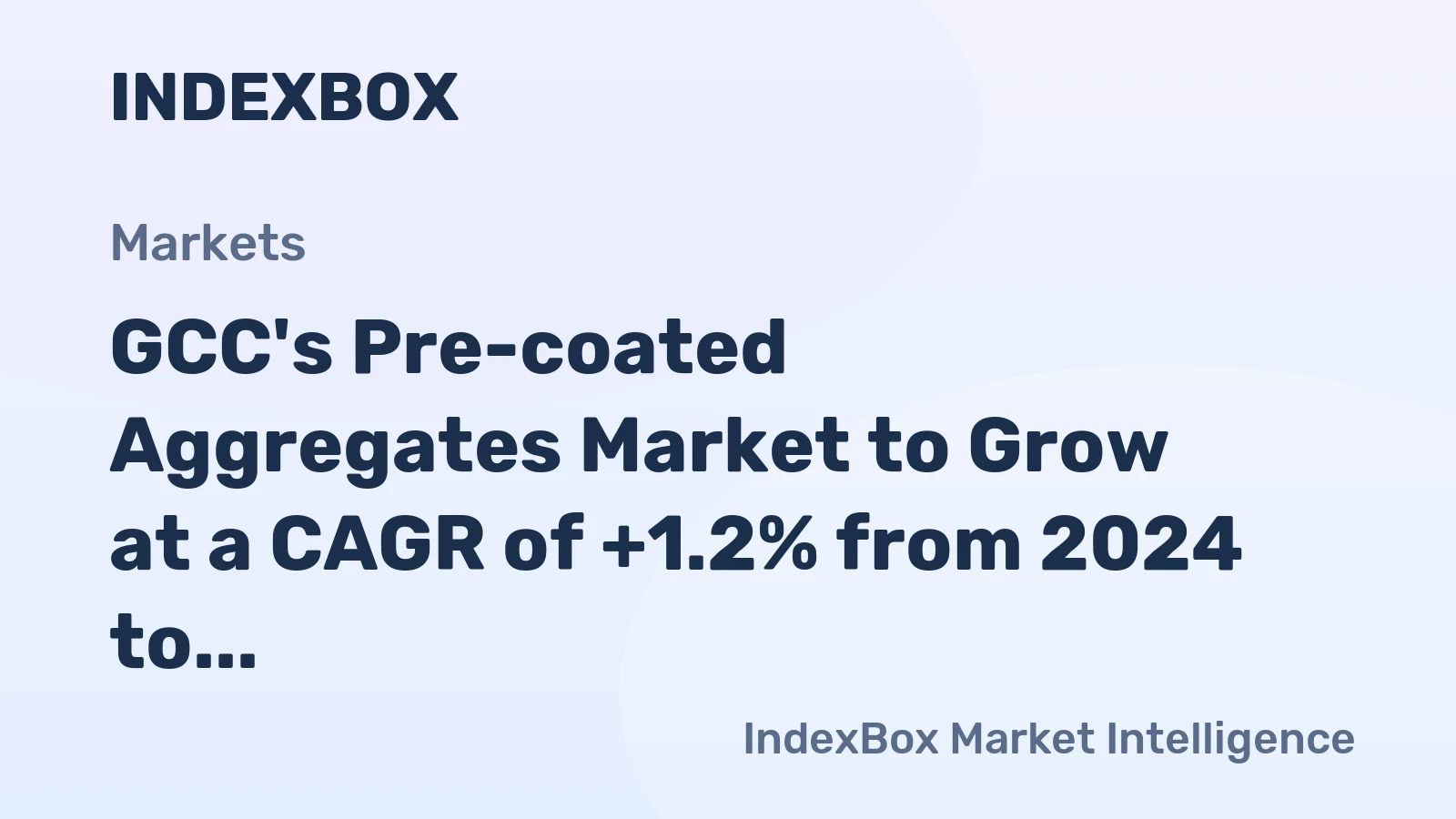 GCC's Pre-coated Aggregates Market to Grow at a CAGR of +1.2% from 2024 to 2035, Reaching 488 Tons