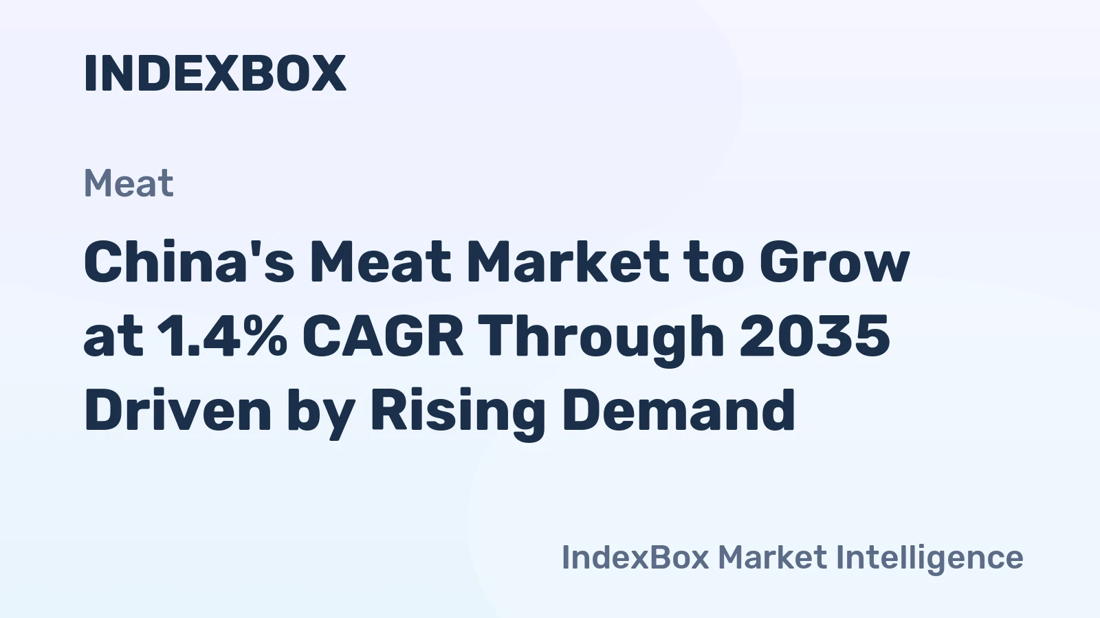 China's Meat Market to Grow at 1.4% CAGR Through 2035 Driven by Rising Demand