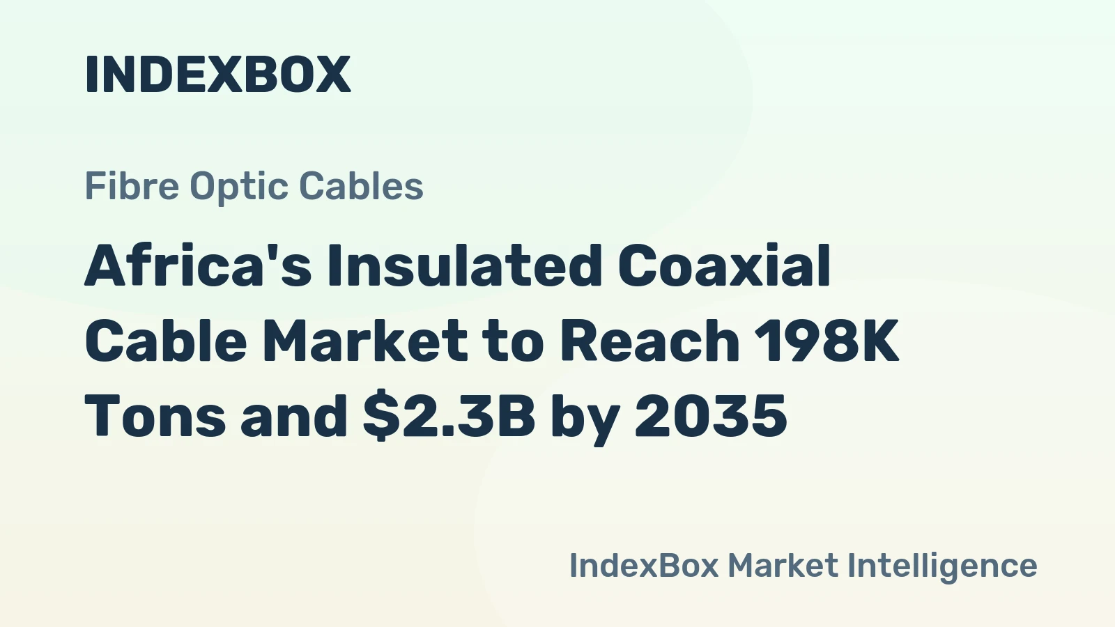 Africa's Insulated Coaxial Cable Market to Reach 198K Tons and $2.3B by 2035