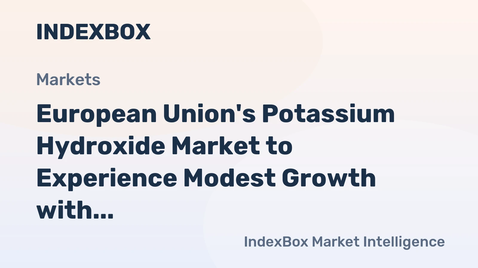 European Union's Potassium Hydroxide Market to Experience Modest Growth with +0.8% CAGR Over Next Decade