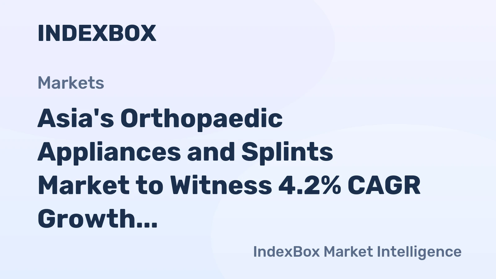 Asia's Orthopaedic Appliances and Splints Market to Witness 4.2% CAGR Growth from 2024 to 2035