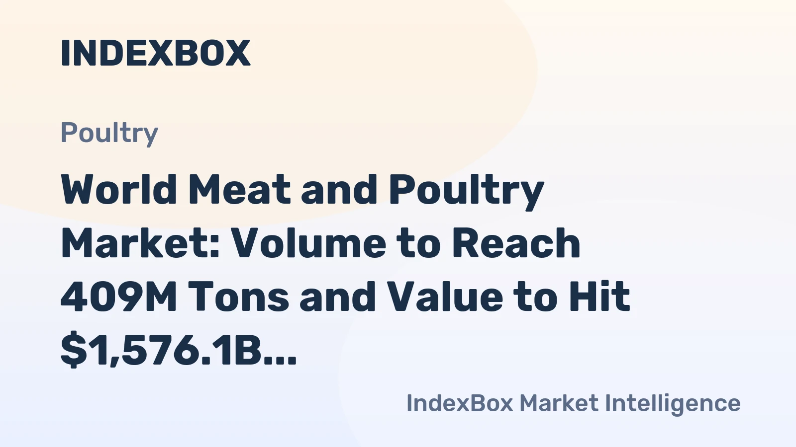 World Meat and Poultry Market: Volume to Reach 409M Tons and Value to Hit $1,576.1B by 2035