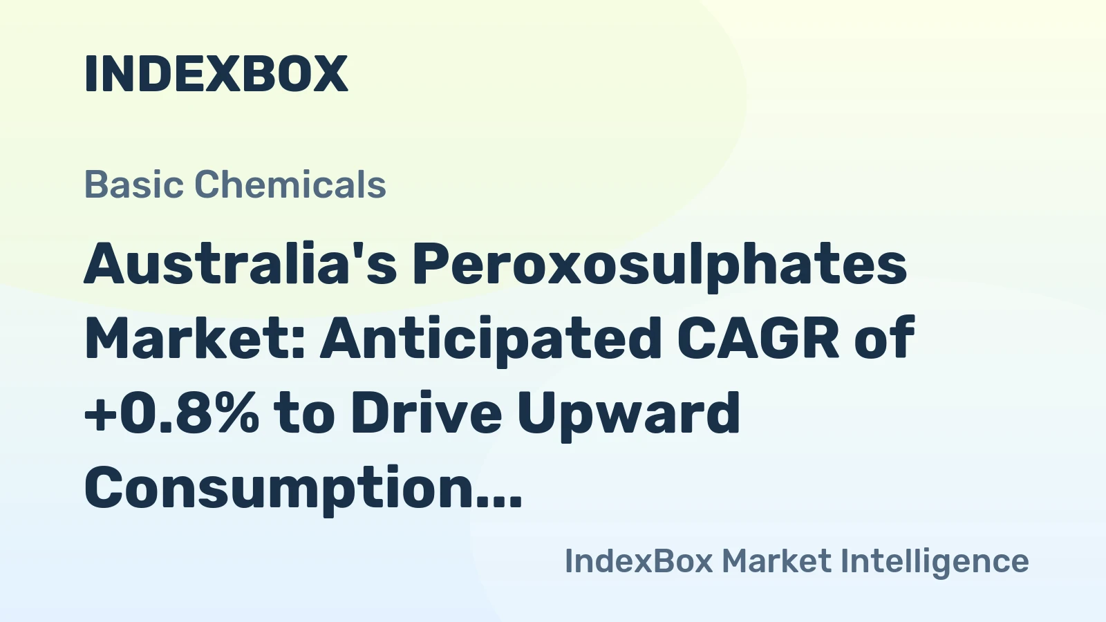 Australia's Peroxosulphates Market: Anticipated CAGR of +0.8% to Drive Upward Consumption Trend Through 2035