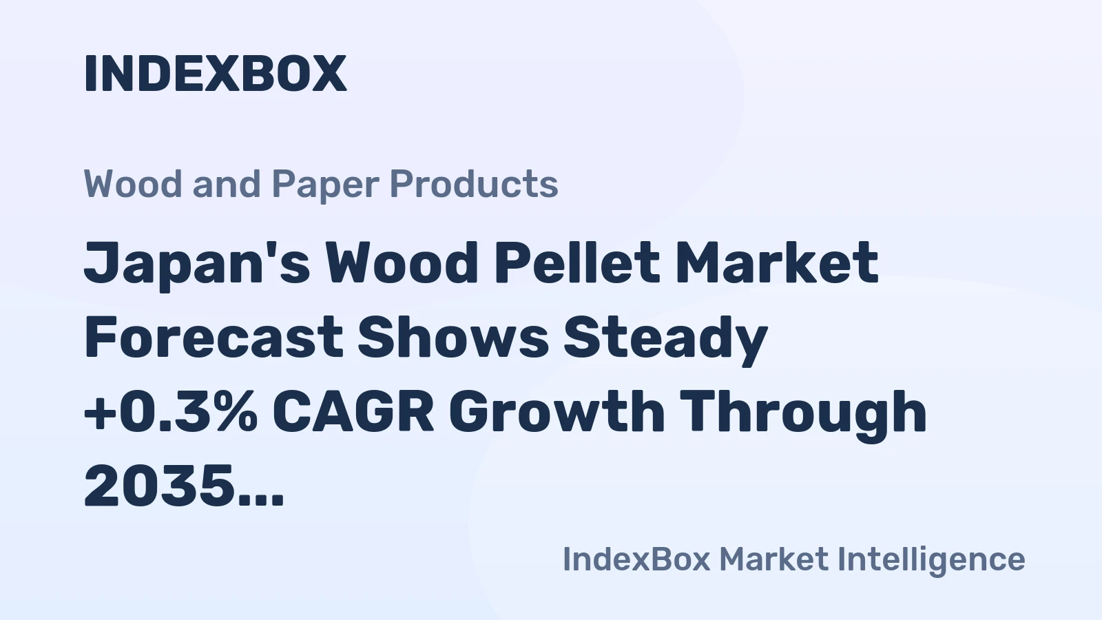 Japan's Wood Pellet Market Forecast Shows Steady +0.3% CAGR Growth Through 2035