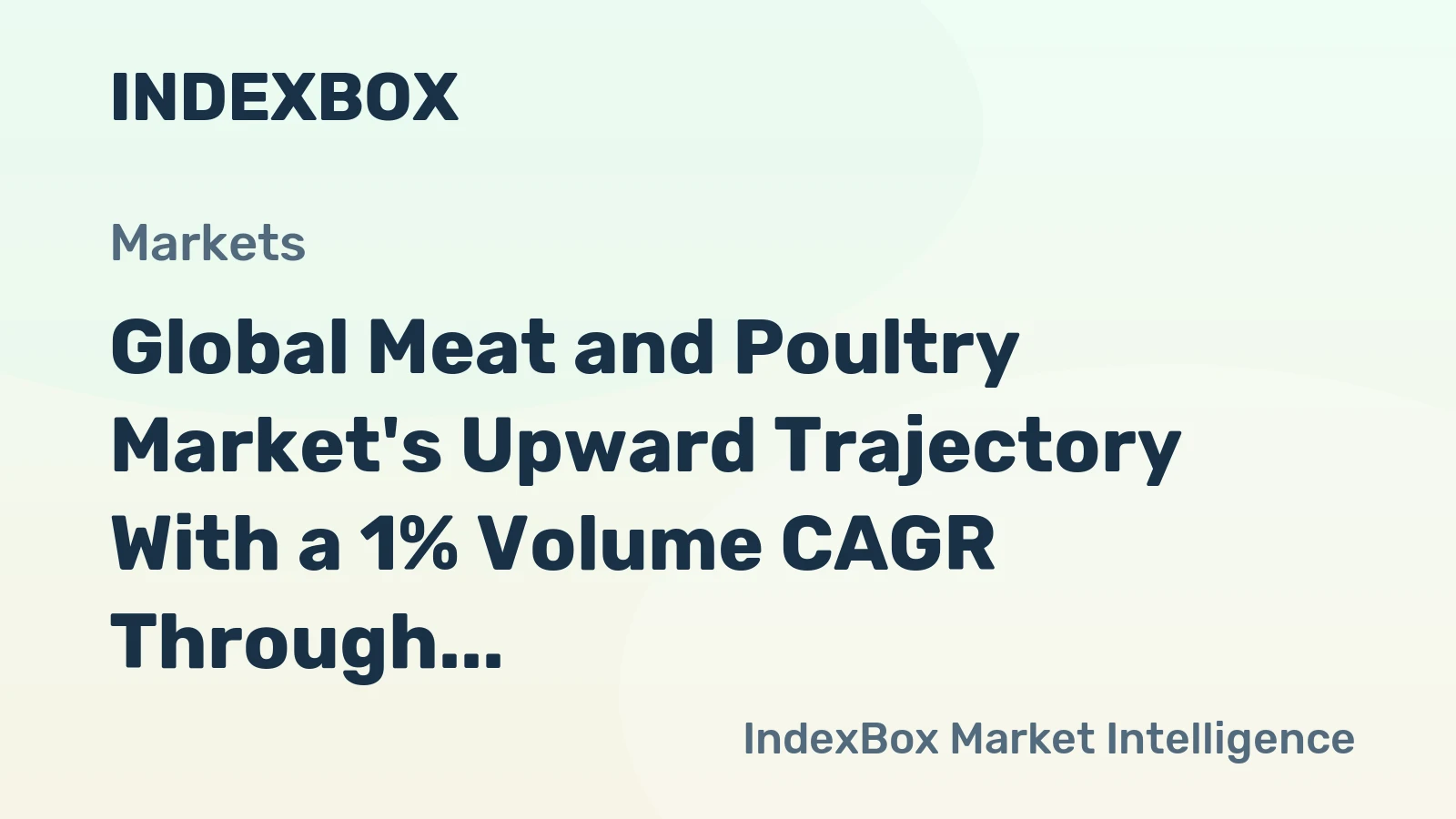 Global Meat and Poultry Market's Upward Trajectory With a 1% Volume CAGR Through 2035