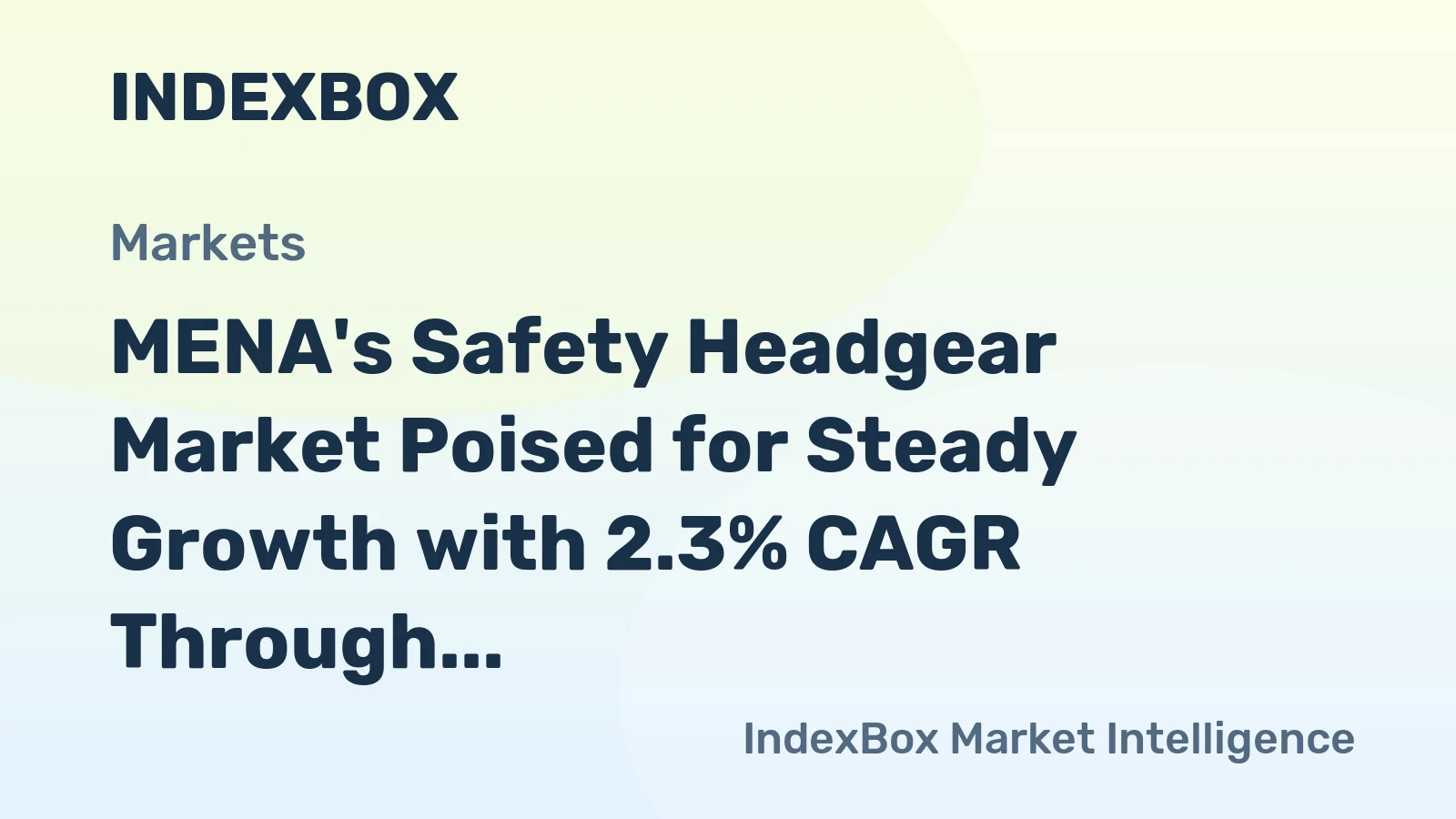 MENA's Safety Headgear Market Poised for Steady Growth with 2.3% CAGR Through 2035
